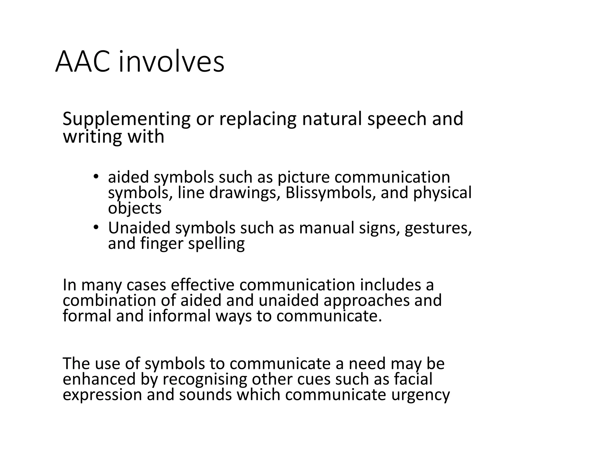 Module 1 Unit 1 Symbols and AAC | PPTX