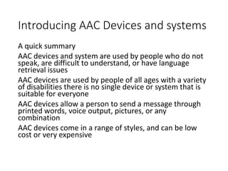 Module 1 Unit 1 Symbols and AAC | PPTX