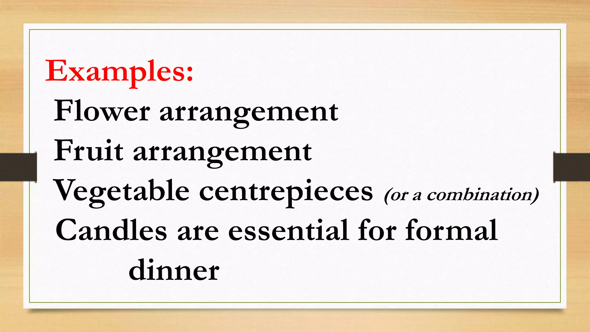 table appointments | PPTX