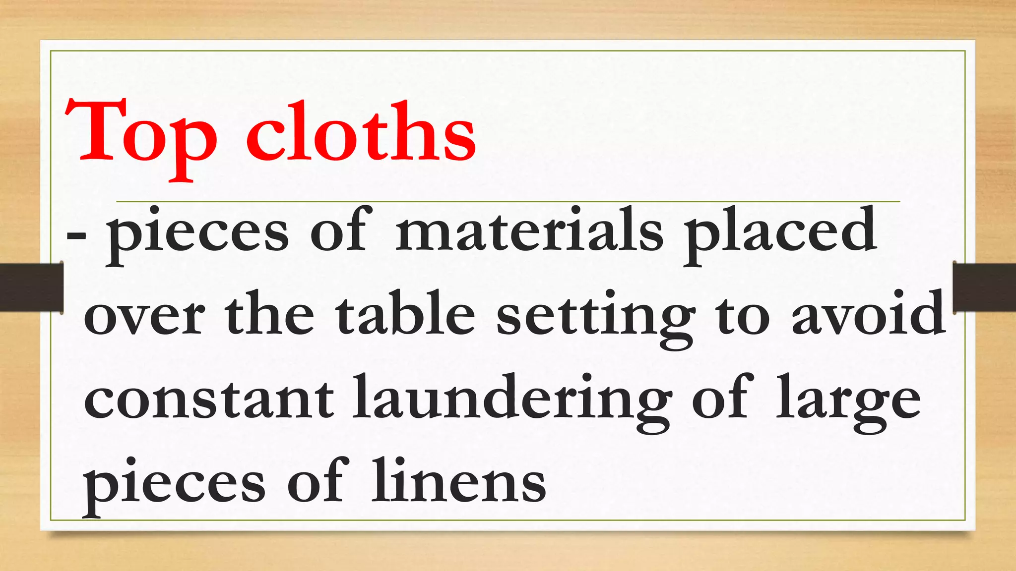 table appointments | PPTX