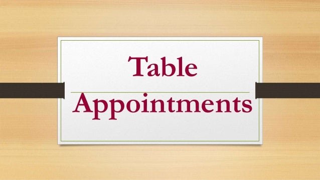 Table Appointments table-appointments
