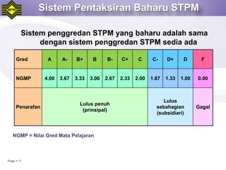 TAKLIMAT SISTEM PENTAKSIRAN STPM BAHARU | PPT