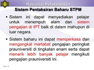 TAKLIMAT SISTEM PENTAKSIRAN STPM BAHARU | PPT