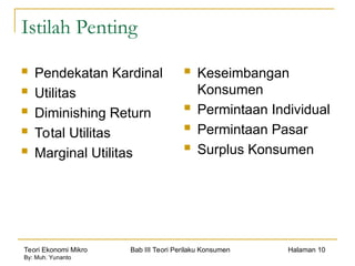 Ekonomi mikro tentang 01 Teori Utilitas.ppt