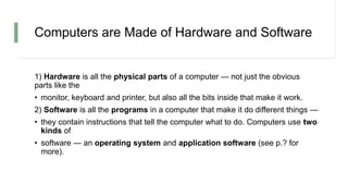 The basics- getting started with computers-slide share | PPTX
