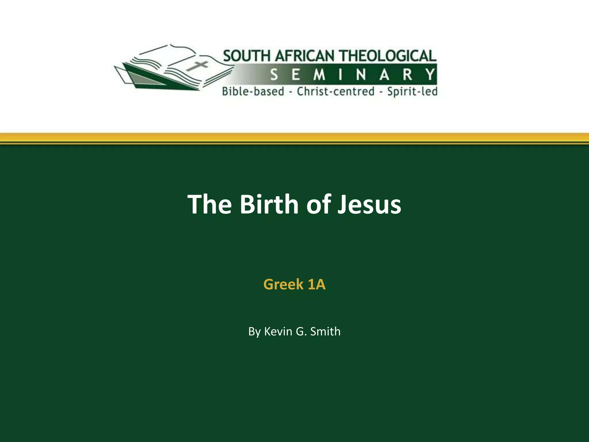 01 The Birth of Jesus | PPTX