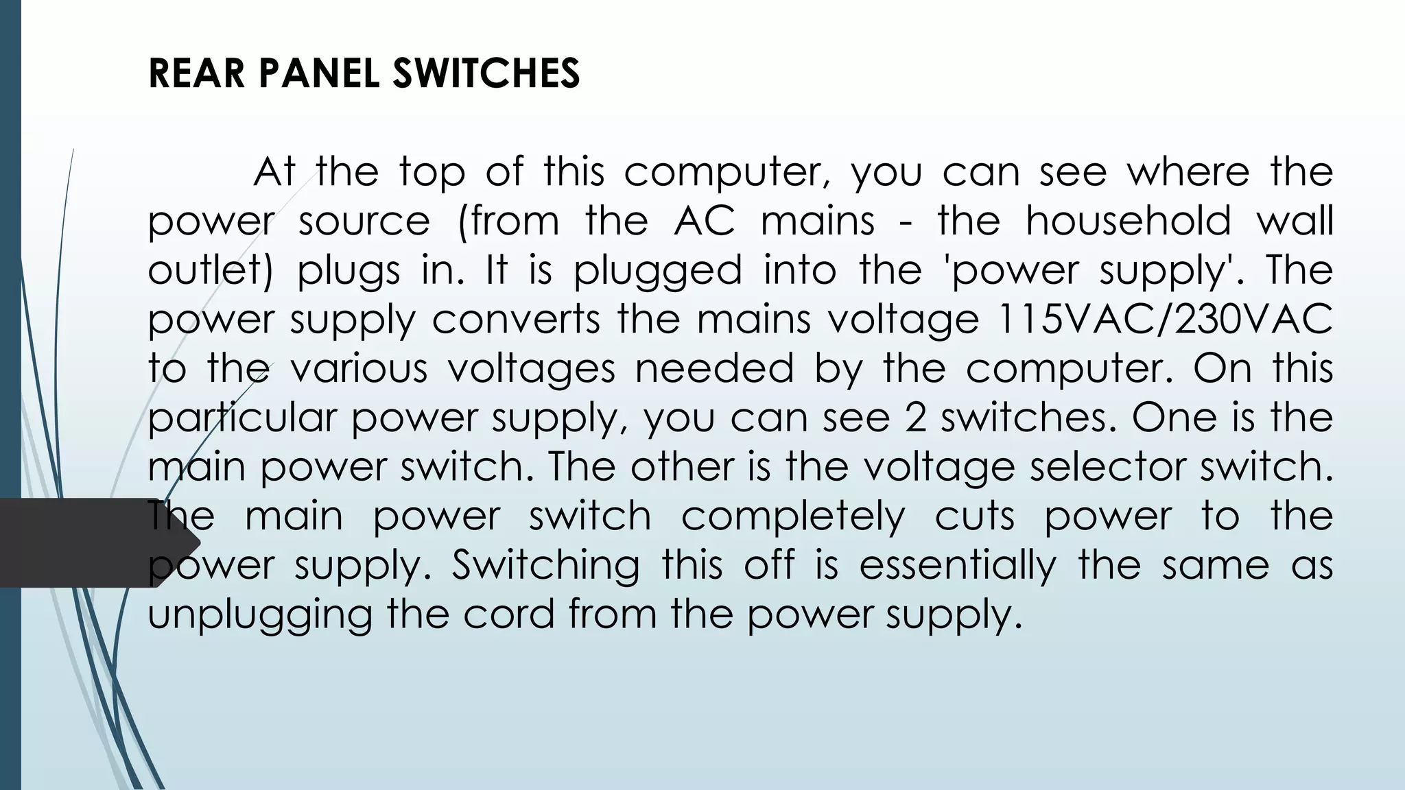 The Computer Its Parts (External) | PPTX