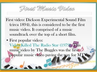01 the history of music videos | PPT