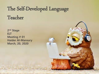 # 01 the self developed language teacher | PPT
