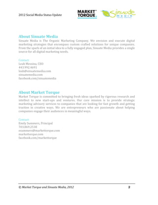 The 2012 Social Media Status Update | PDF