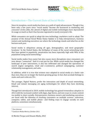 The 2012 Social Media Status Update | PDF