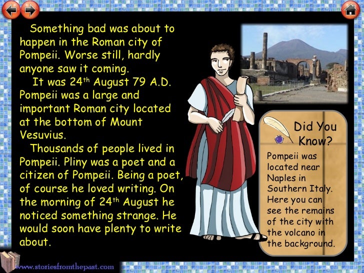 The story of pompeii