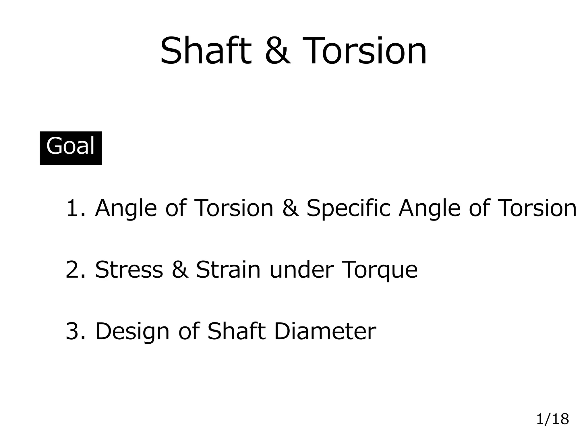 Shaft & Torsion | PPTX | Physics | Science