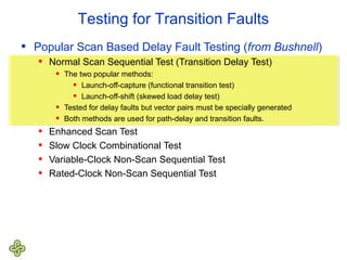 01 Transition Fault Detection methods by Swetha | PPT