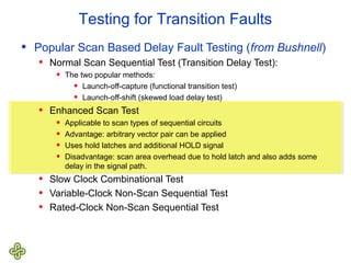 01 Transition Fault Detection methods by Swetha | PPT
