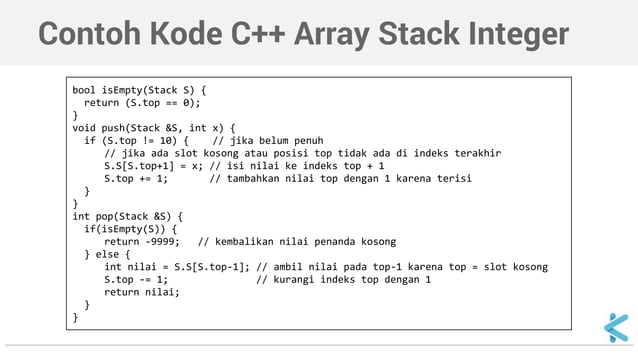 Algoritma dan Struktur Data - tumpukan | PPT