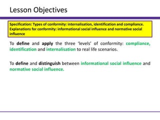 Social 01 Types of Conformity | PPT