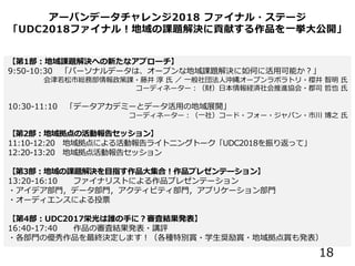 UDC2018ファイナル！ ～最終審査会＆全拠点の年間活動報告〜 | PPT
