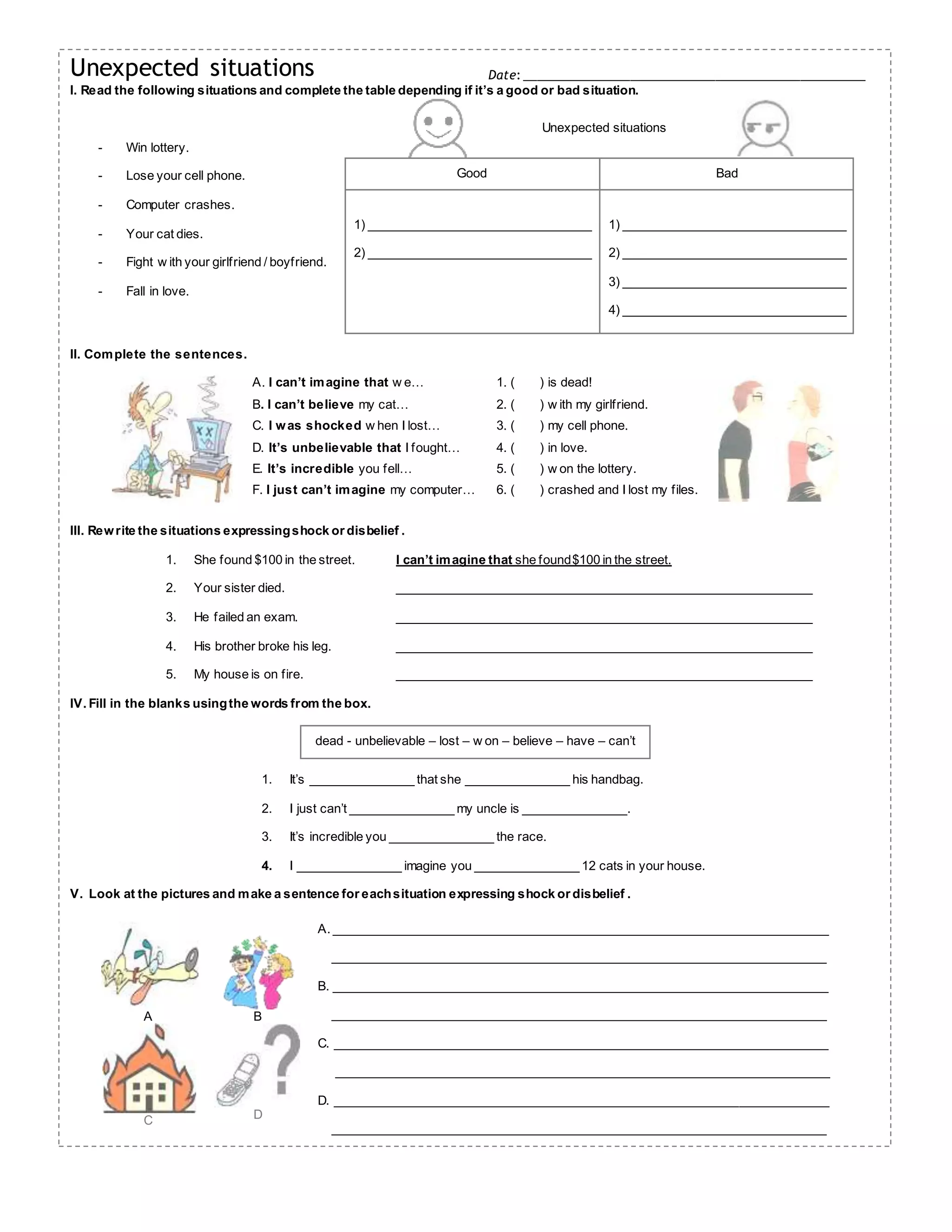 01 unexpected situtations | DOCX