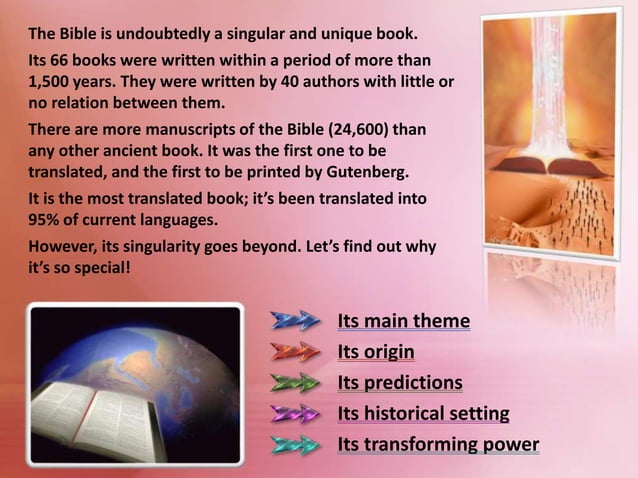 01 uniqueness of the bible | PPTX