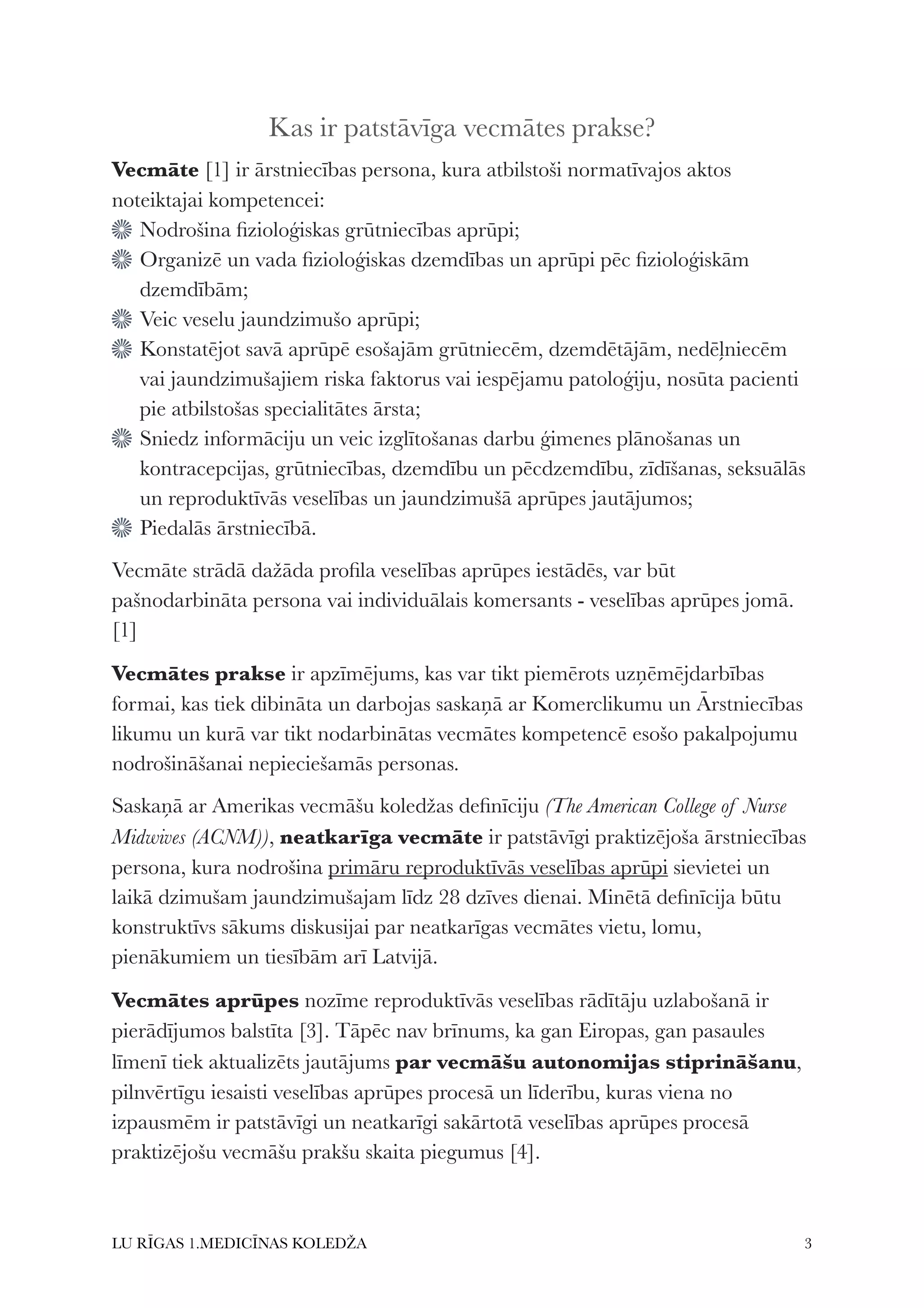No skolas sola līdz vecmātes praksei | PDF