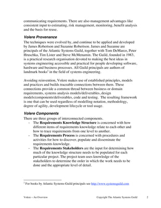 Volere Overview | PDF