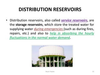01 Water Resources, Water supply and Distribution system of water | PPTX