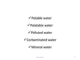 01 Water Resources, Water supply and Distribution system of water | PPTX