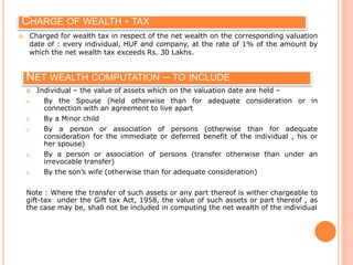 01 wealth tax act, & rules 1957 | PPTX