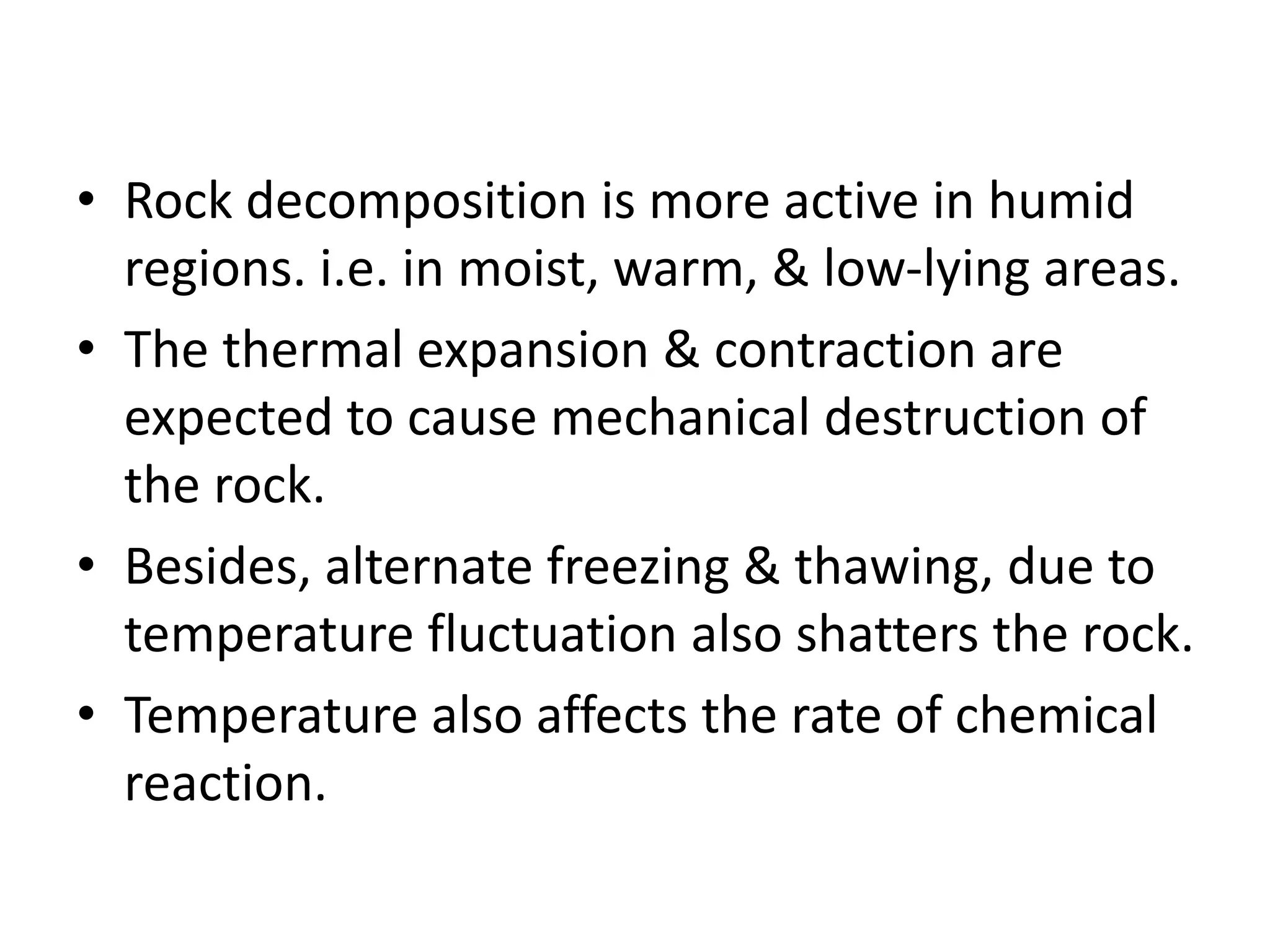 Weathering classification, products & geological features | PPTX