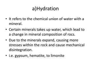 Weathering classification, products & geological features | PPTX