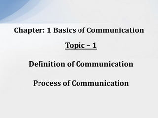 what is communication? | PPTX