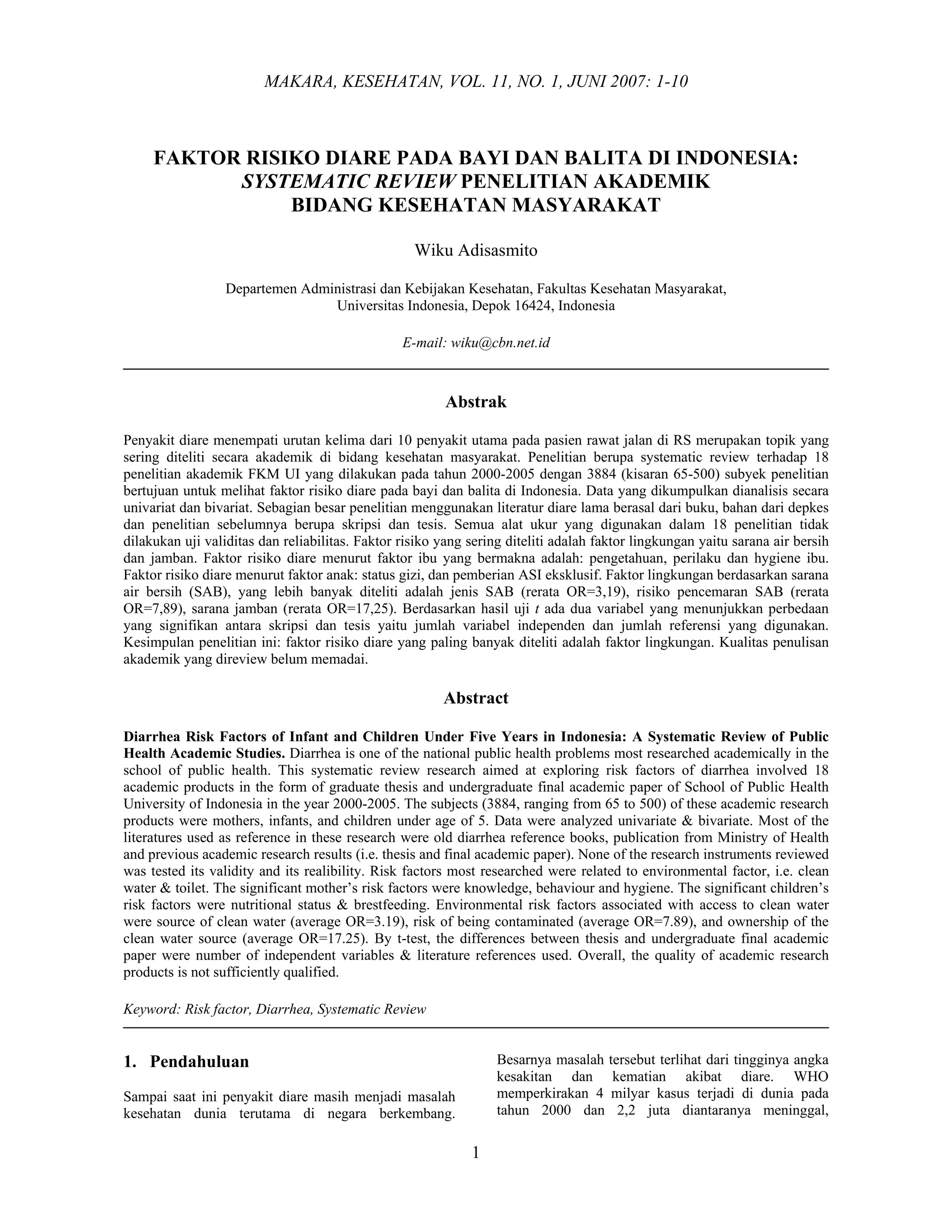 01 wiku as faktor risiko diare_revisi | PDF