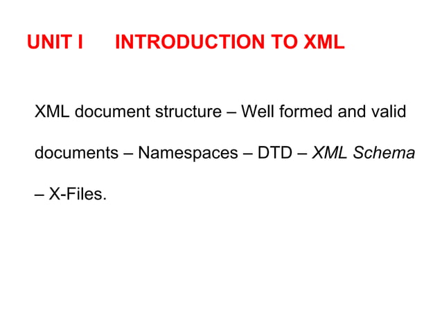 01 Xml Document Structure Ppt
