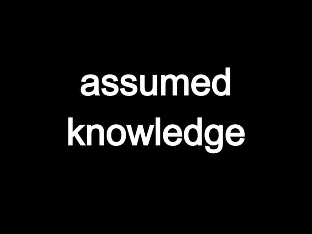 01 year 1 pdp assumed knowledge | PPT | Education