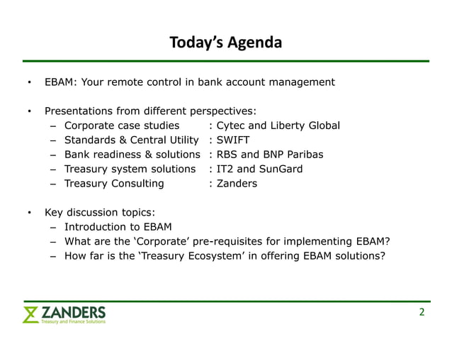Zanders EBAM Seminar, November 13th, 2012 | PPT