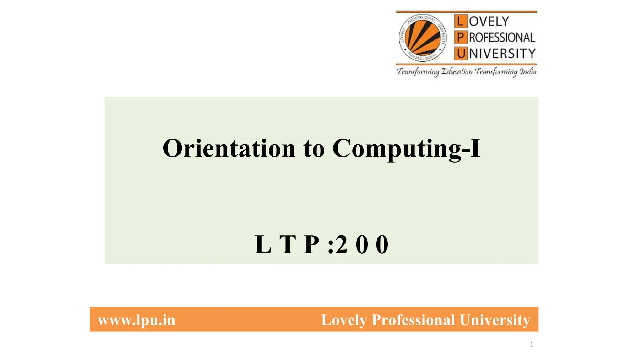 01 zero lecture lovely professional university CSE111.pptx | Free Download
