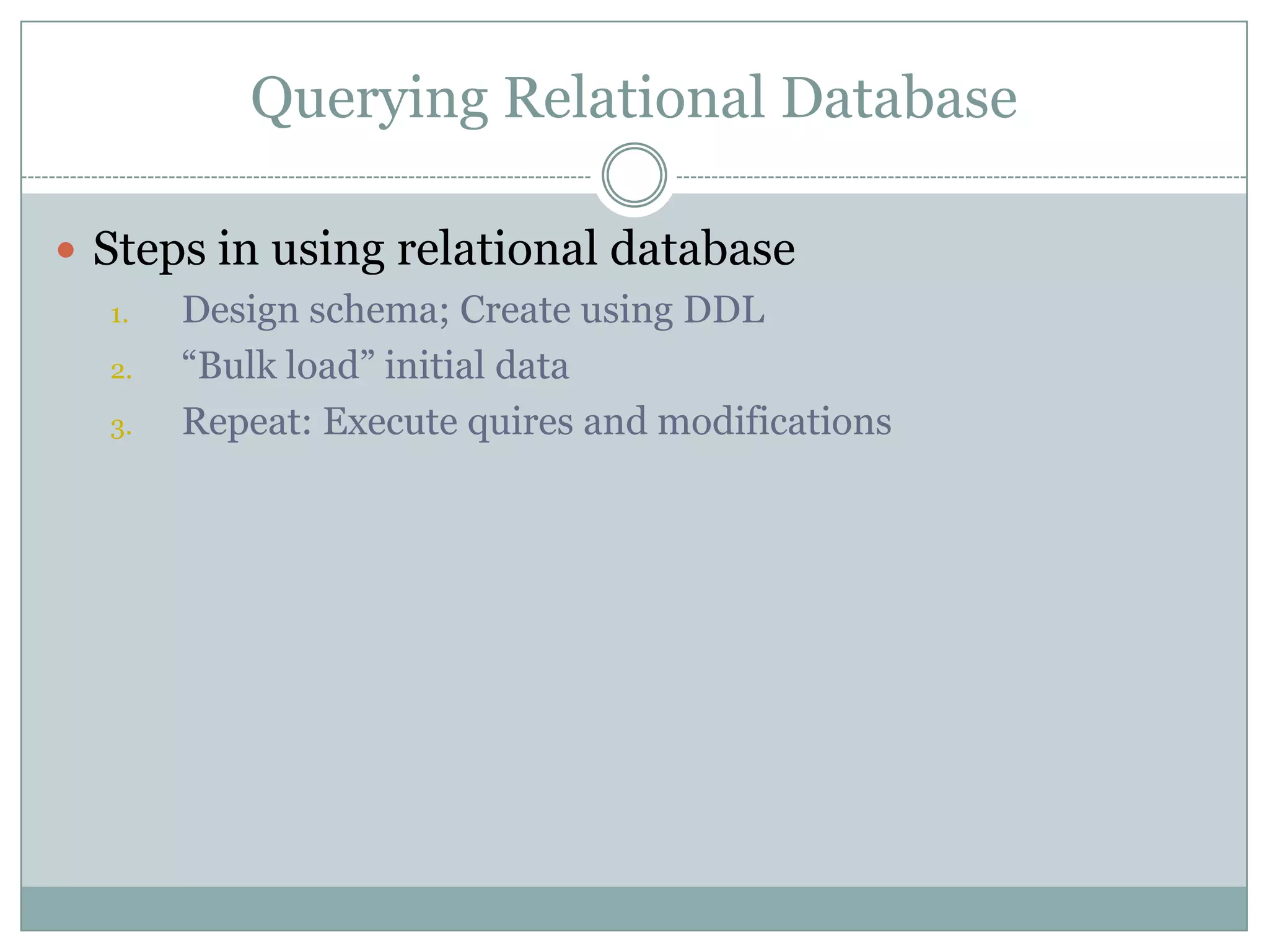 0202 Querying Relational Database Pptx Databases Computer Software And Applications