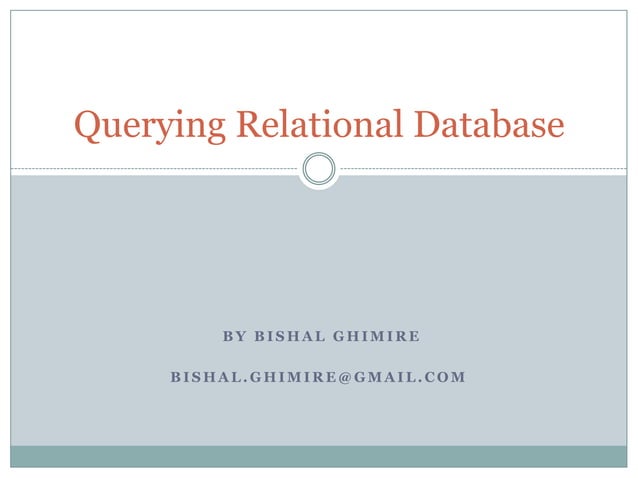 02.02 querying relational database | PPTX | Databases | Computer Software and Applications