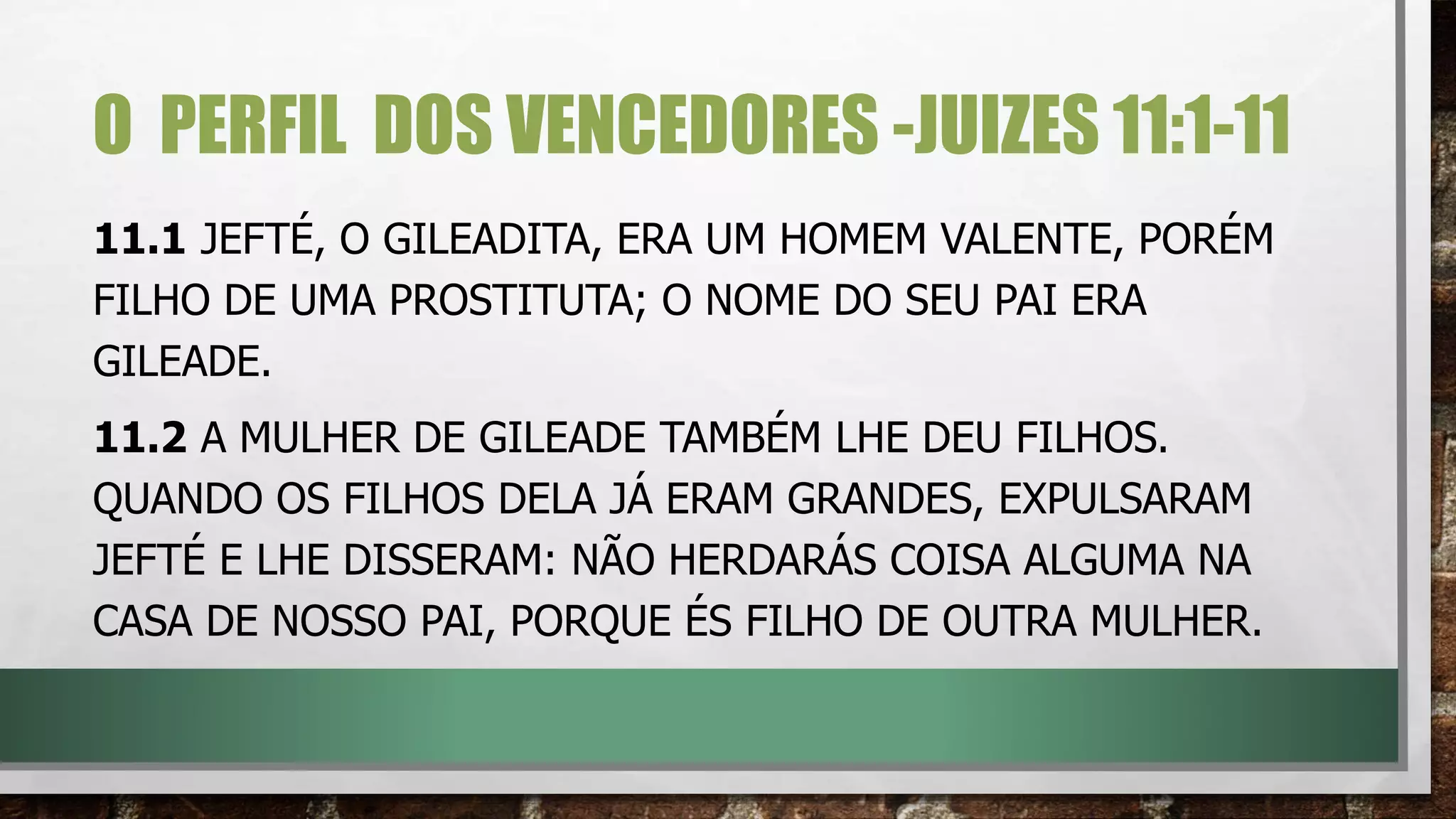 Aprendendo com jefté | PPT