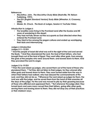 02-05-17, Judges 6, Gideon; The Timid Warrior | PDF