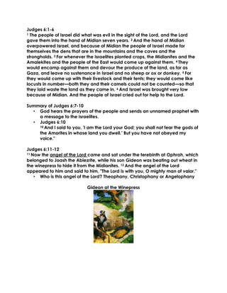 02-05-17, Judges 6, Gideon; The Timid Warrior | PDF