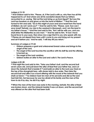 02-05-17, Judges 6, Gideon; The Timid Warrior | PDF