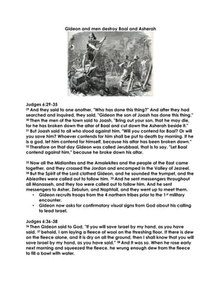 02-05-17, Judges 6, Gideon; The Timid Warrior | PDF