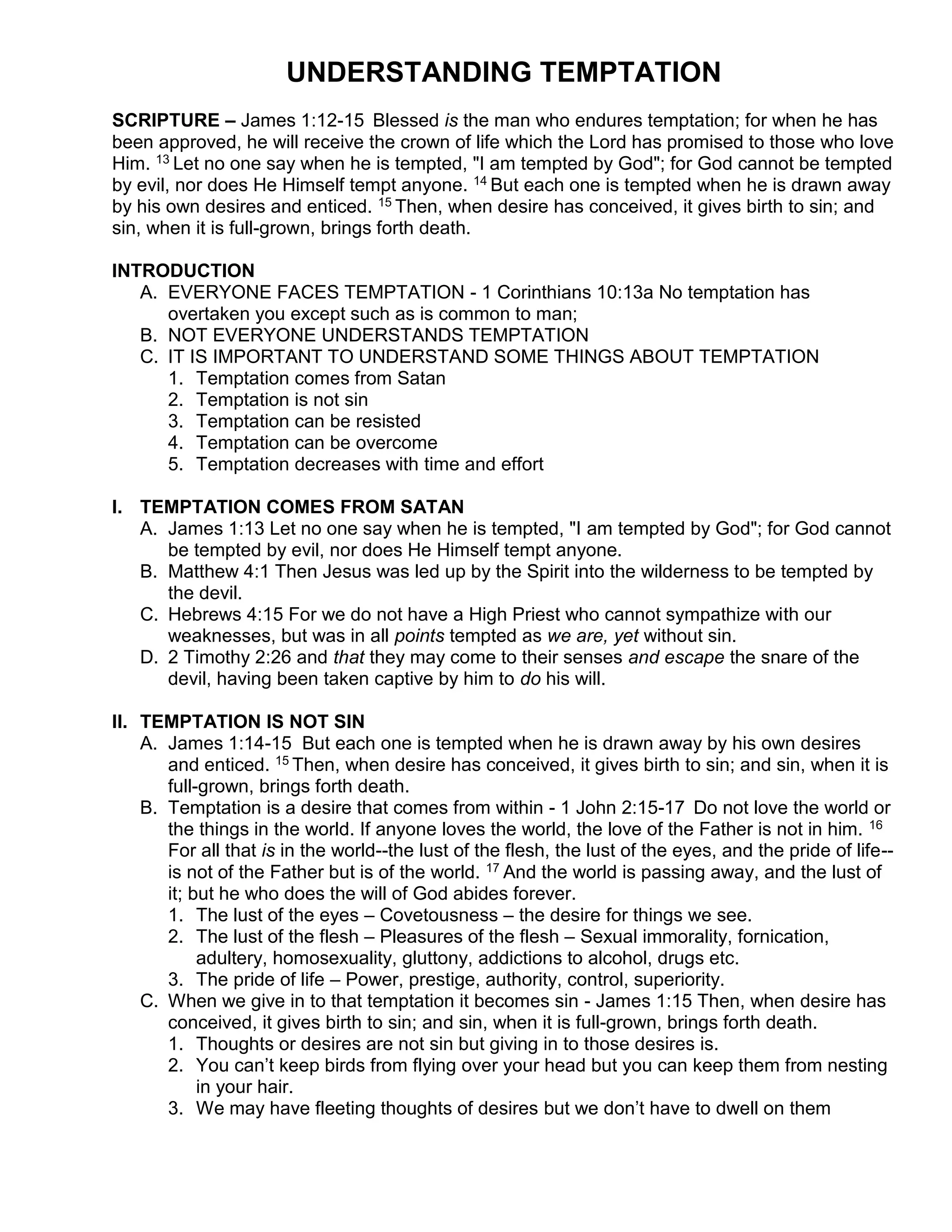 understanding temptation | DOCX