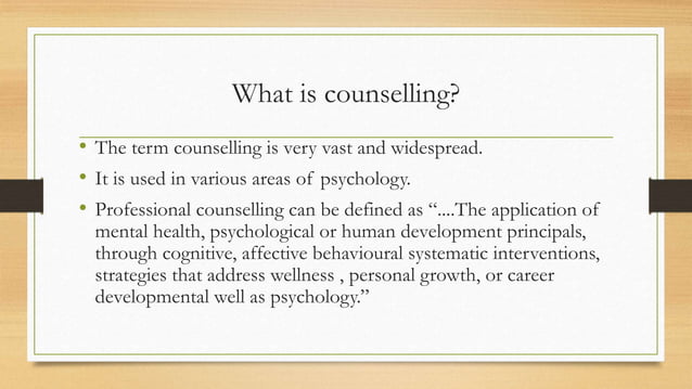 ROLE OF COUNSELING IN EDUCATION | PPTX