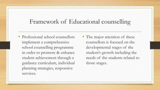 ROLE OF COUNSELING IN EDUCATION | PPTX