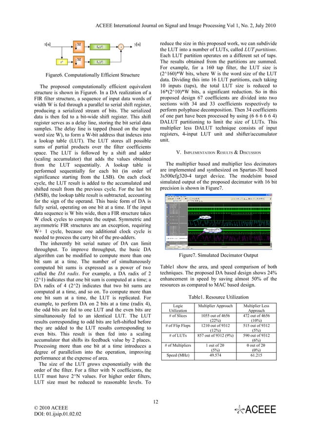 Fpga Based Design Of High Performance Decimator Using Dalut Algorithm