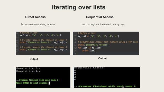 examples of iterators in python for university level | PPT