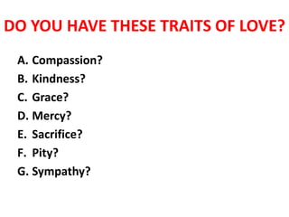 some traits of love | PPT